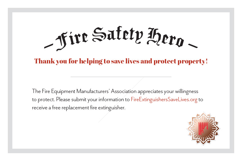 Fire Safety Hero Award | Fire Extinguishers Save Lives Fire Safety Hero Award | Fire Extinguishers Save Lives